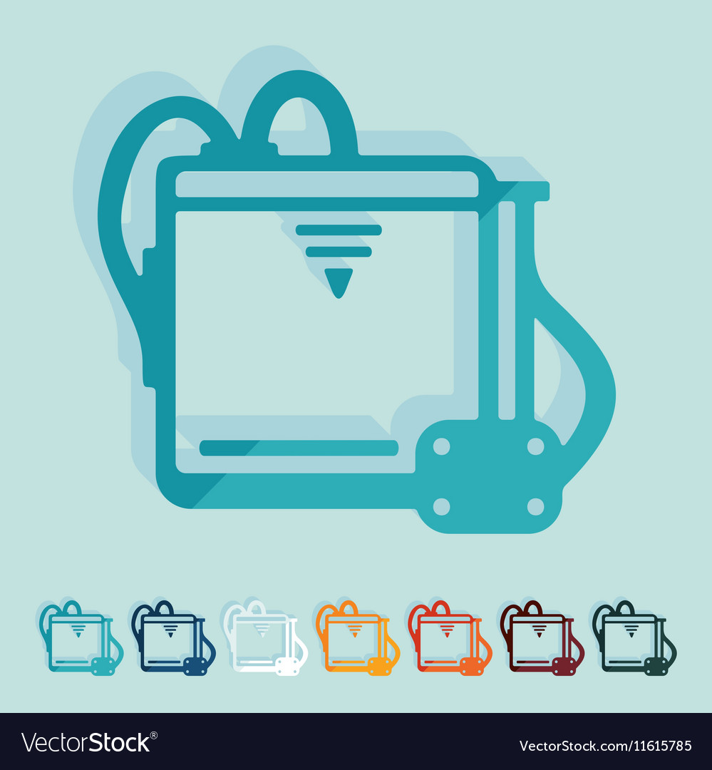 Flat design 3d printer Royalty Free Vector Image