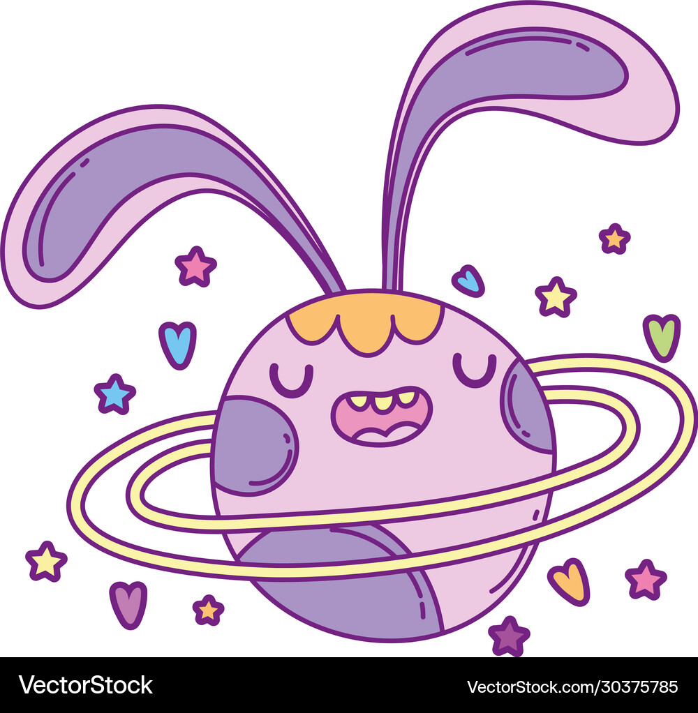 Kawaii rabbit cartoon design Royalty Free Vector Image