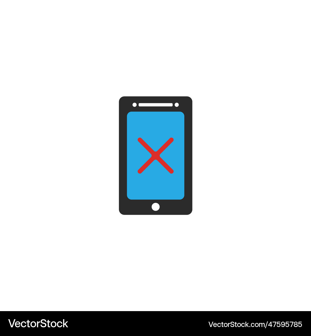 No cell phone sign icon talking and calling Vector Image