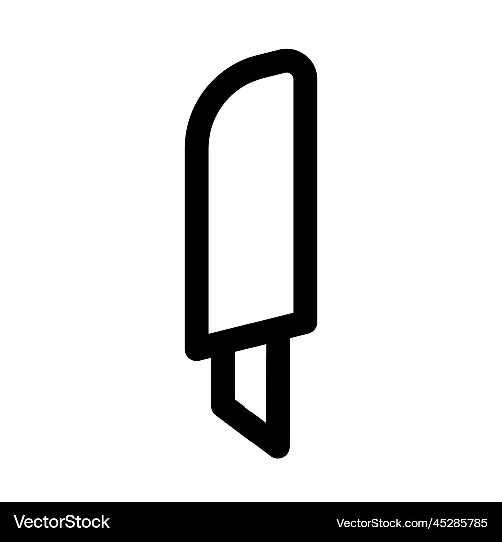 Office knife icon line isolated on white Vector Image