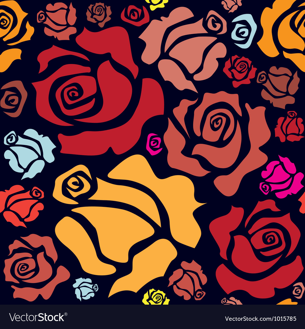 Seamless rose pattern Royalty Free Vector Image