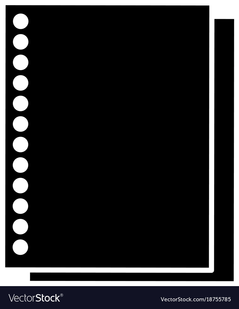 Sheet of notebook icon Royalty Free Vector Image