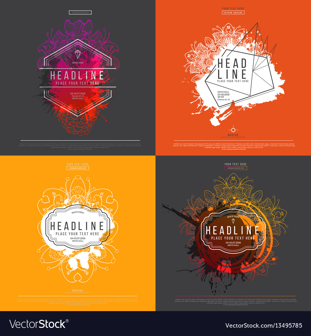 Splash label set Royalty Free Vector Image - VectorStock