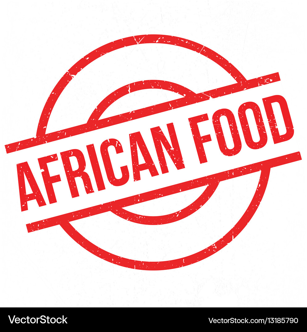 African Food rubber stamp Royalty Free Vector Image