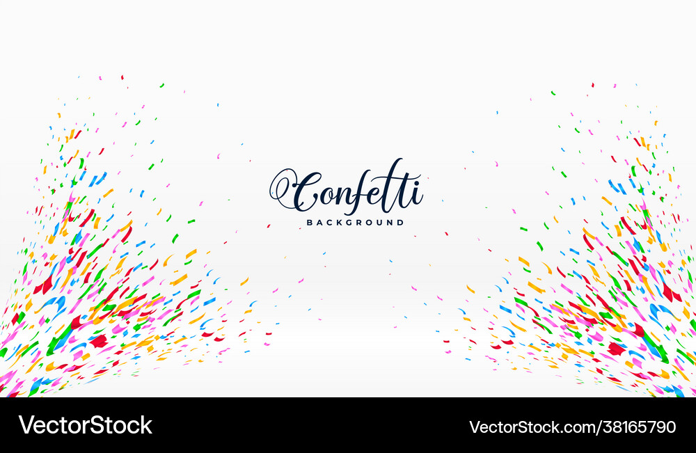 Bursting colorful confetti celebration banner Vector Image