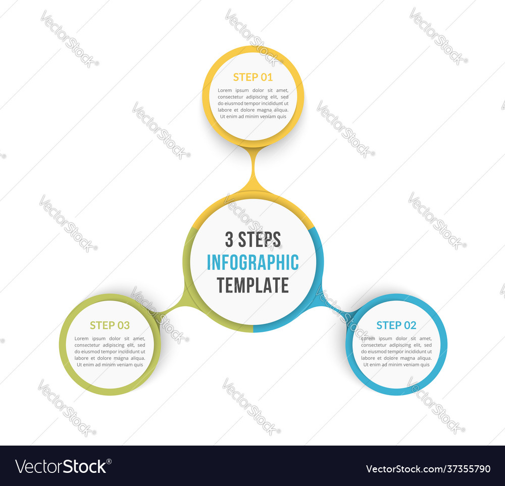 Circle infographics - three elements Royalty Free Vector