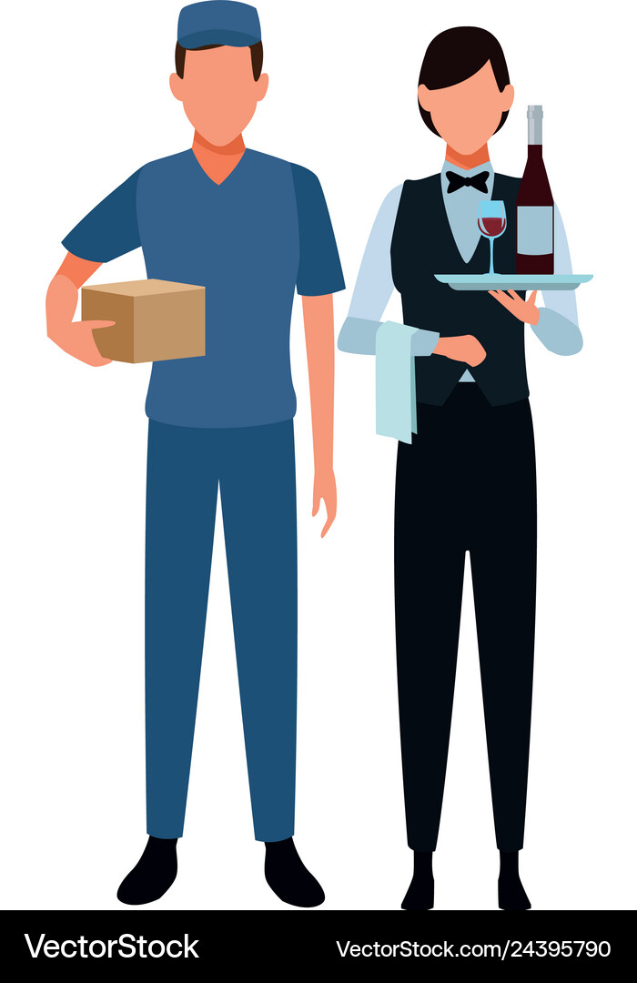 Jobs and professions avatars Royalty Free Vector Image