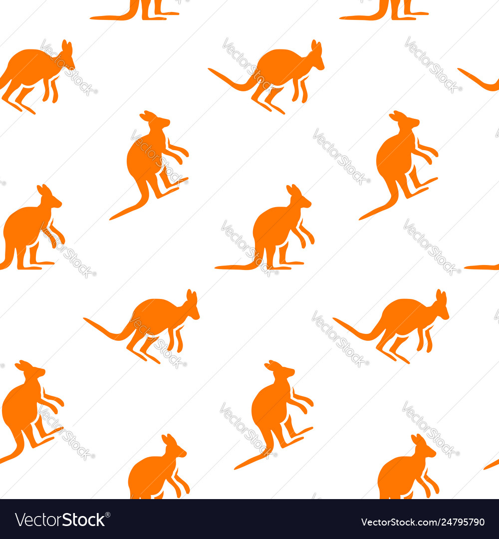 Kangaroo seamless pattern Royalty Free Vector Image