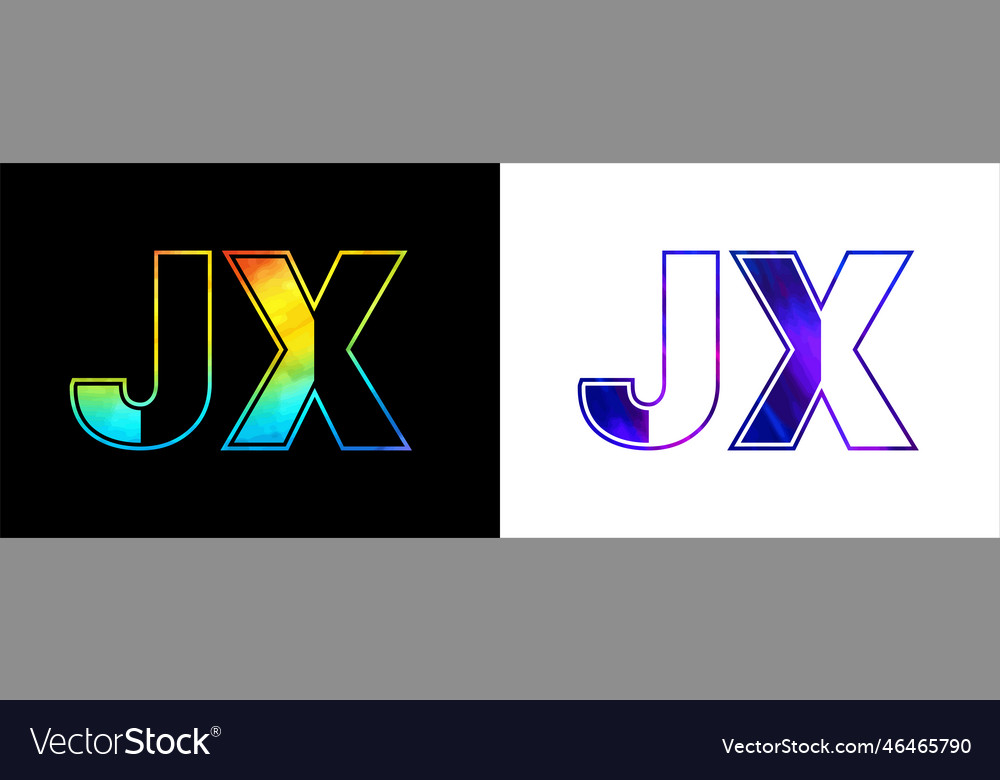 Letter jx logo design template creative modern Vector Image