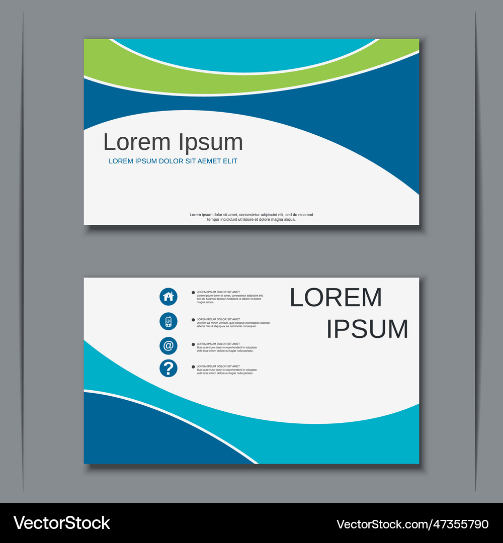 Modern business visiting card design template Vector Image