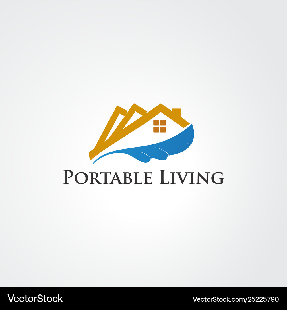 Portable living logo icon element and template Vector Image