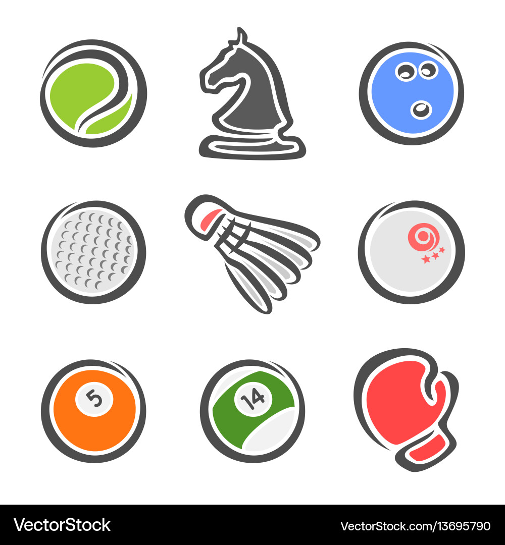 Sports equipment Royalty Free Vector Image - VectorStock