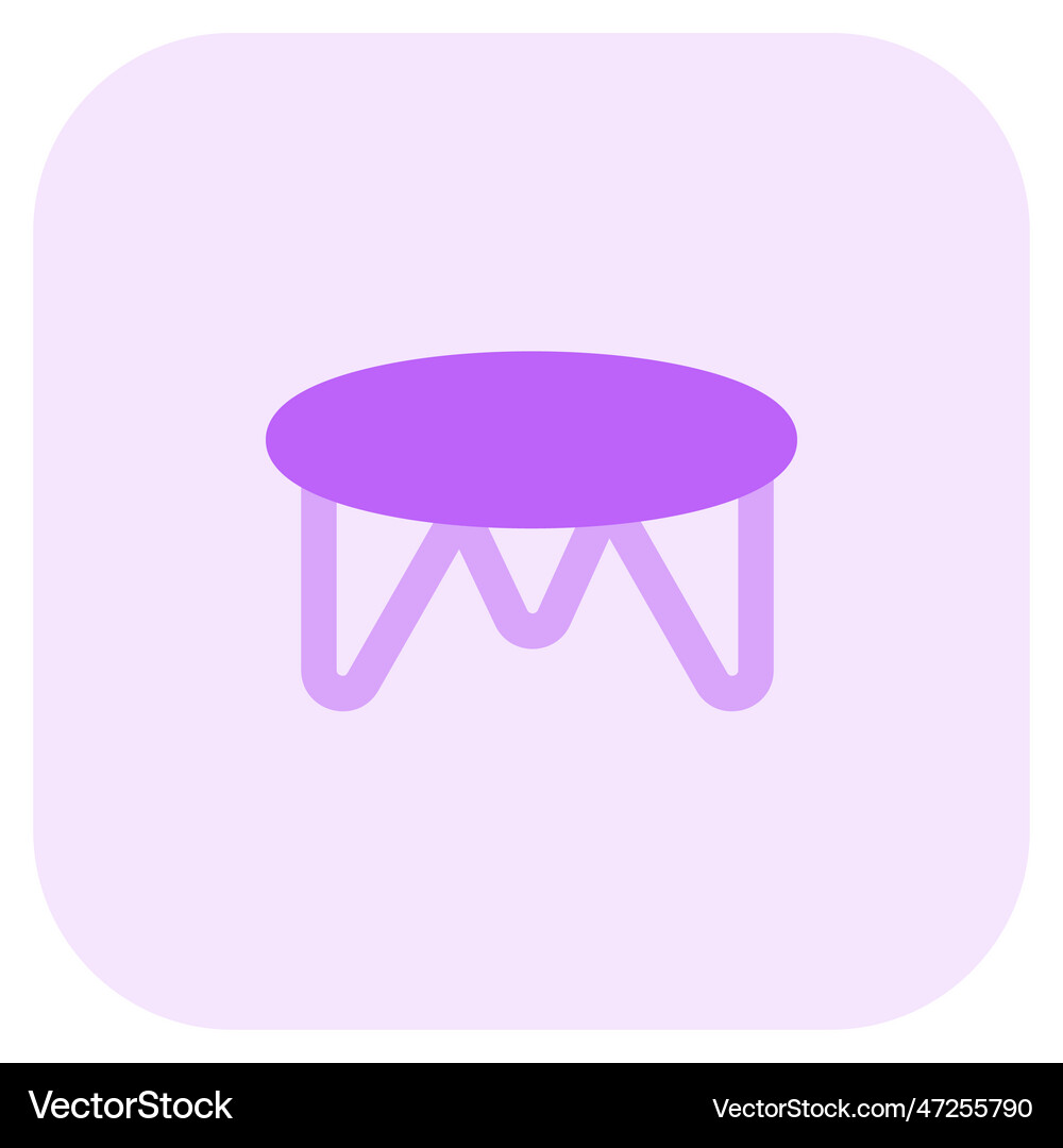 Wooden low table used for servings Royalty Free Vector Image
