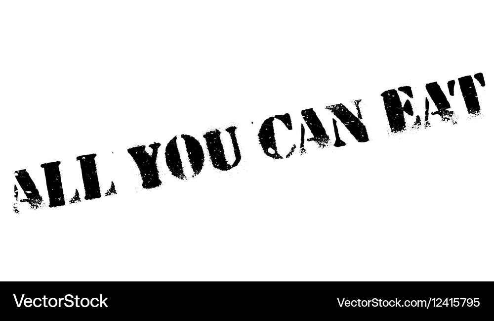 All you can eat stamp Royalty Free Vector Image