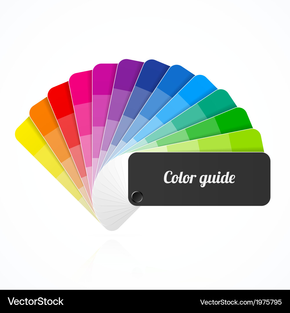 Color palette guide fan catalog Royalty Free Vector Image