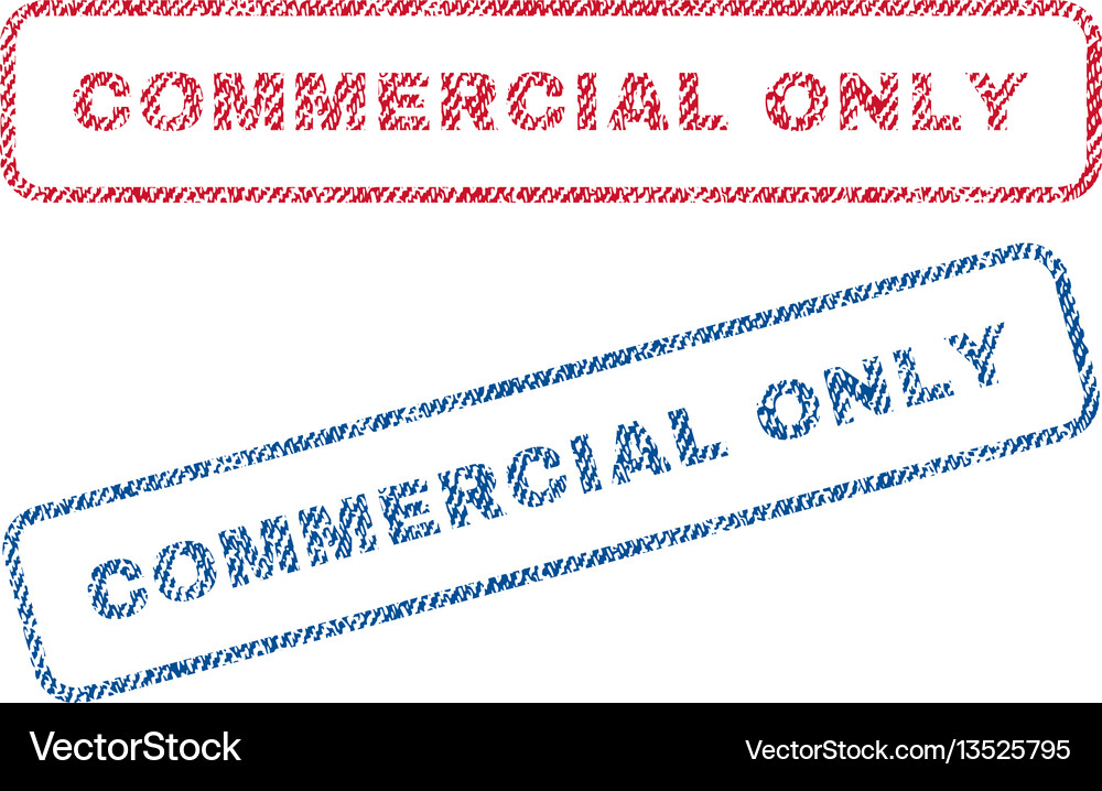 Commercial only textile stamps Royalty Free Vector Image