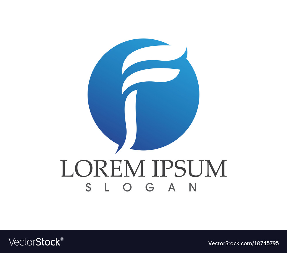 F letter logo and symbols template icons Vector Image