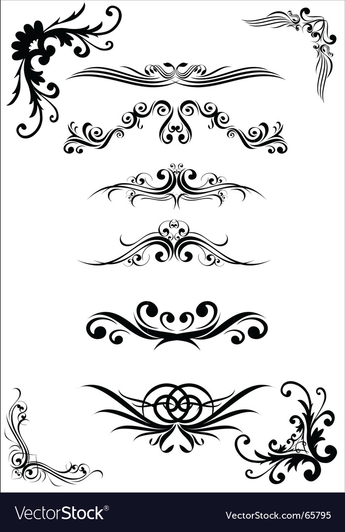 Floral design elements Royalty Free Vector Image