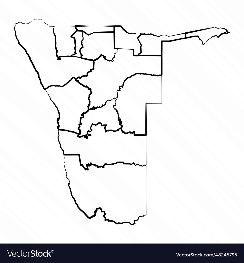 Hand drawn namibia map Royalty Free Vector Image