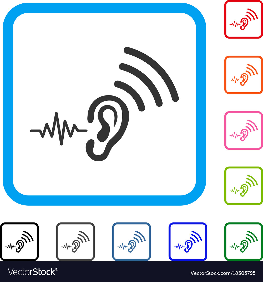 Listen and transmit framed icon Royalty Free Vector Image Listen and transmit framed icon Royalty Free Vector Image