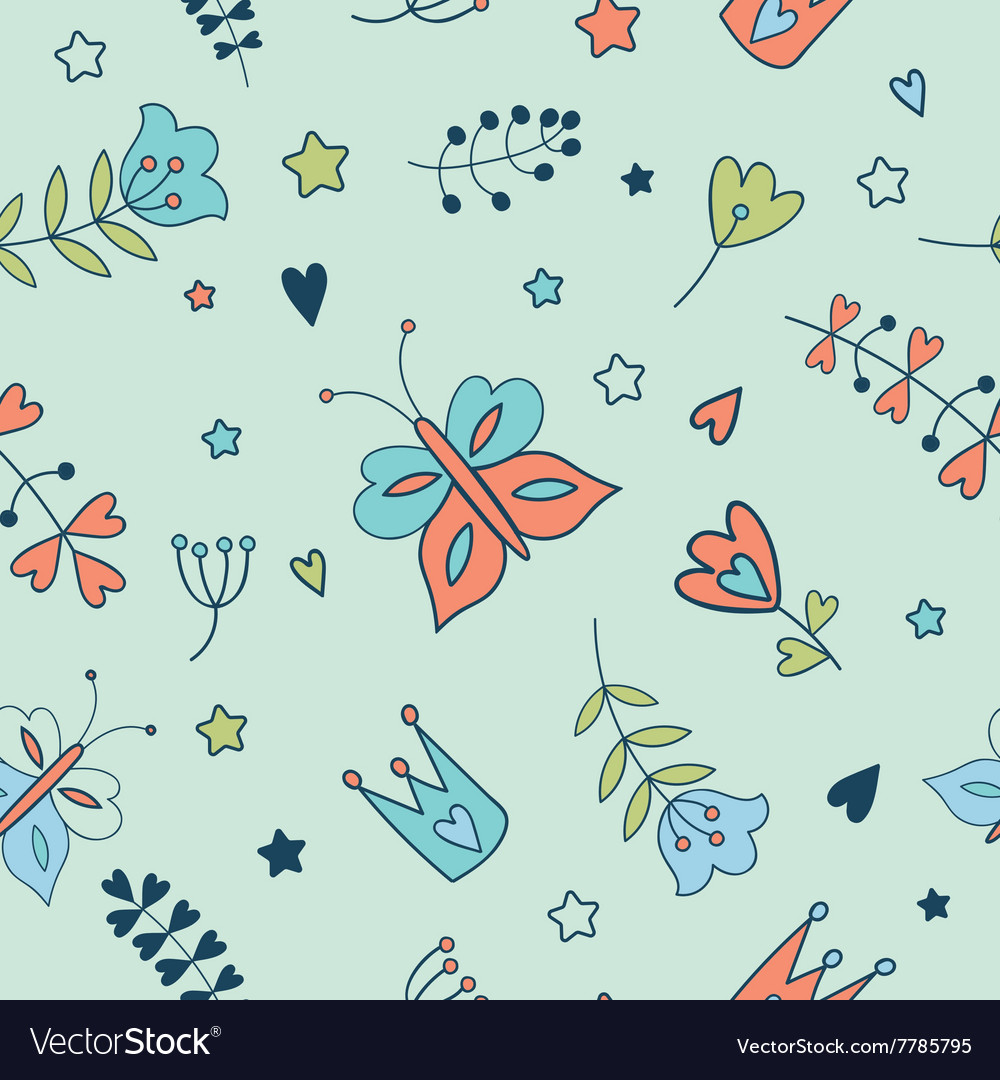 Seamless floral pattern spring Royalty Free Vector Image
