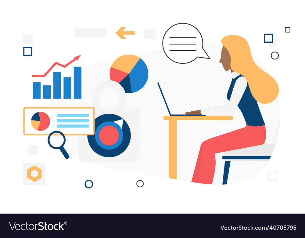 Security business data evaluation reporting tool Vector Image