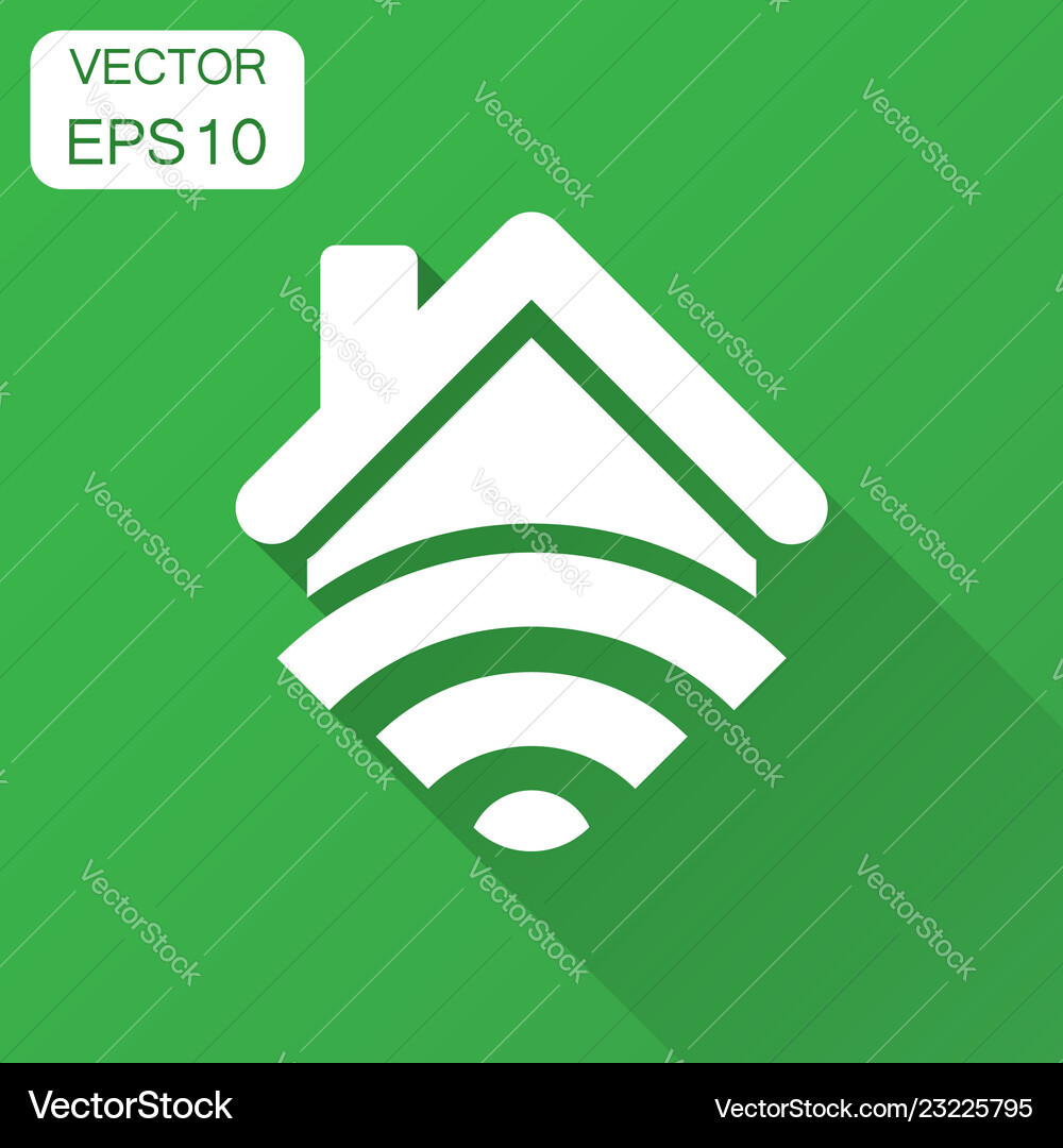 Smart home icon in flat style house control Vector Image