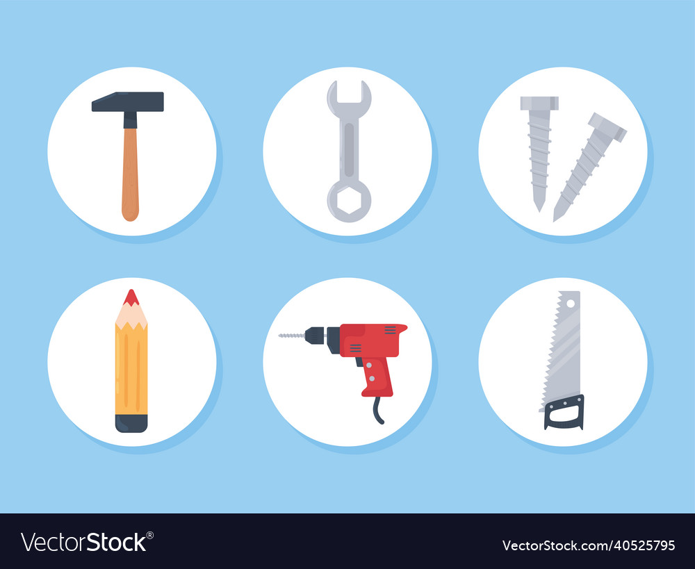 Tools icon set Royalty Free Vector Image - VectorStock
