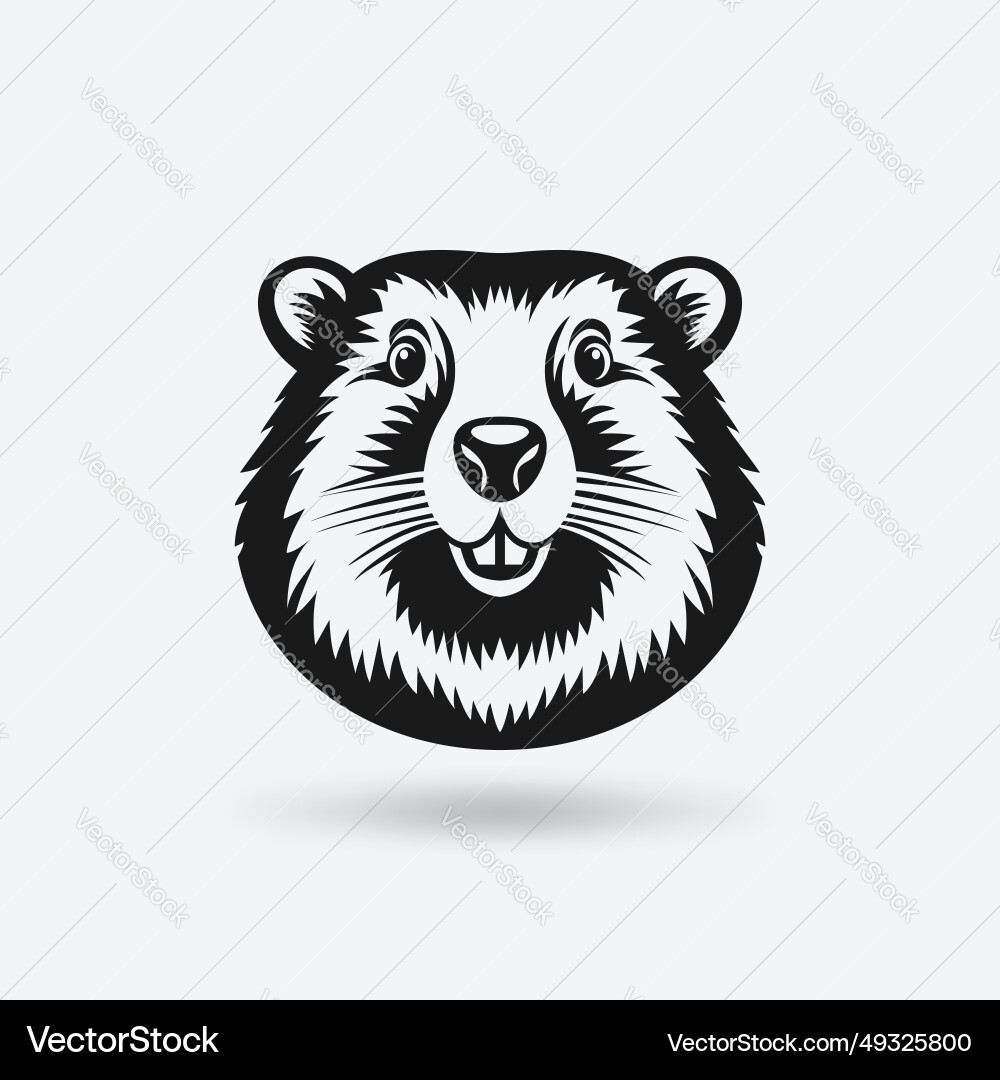 Beaver mascot animal head Royalty Free Vector Image