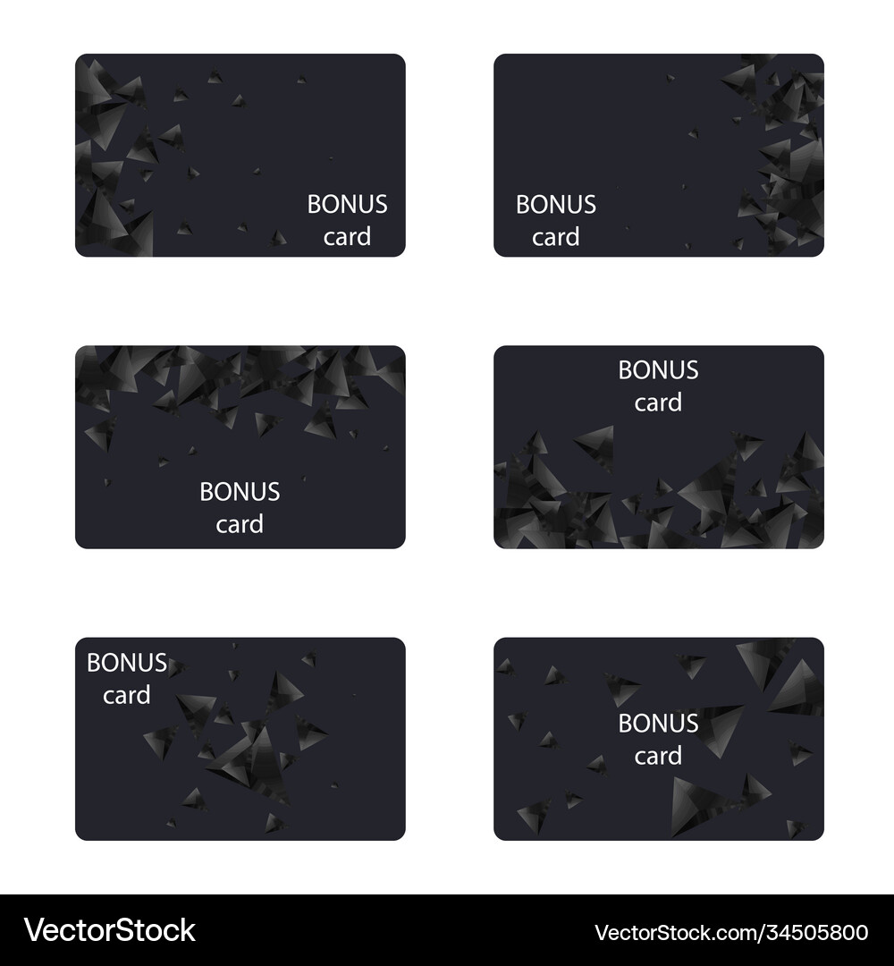 Bonus card with geometric design abstract Vector Image