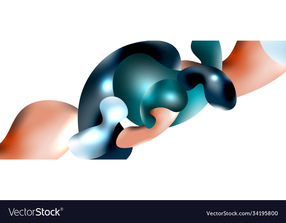 Bubbles abstract background liquid splashes Vector Image