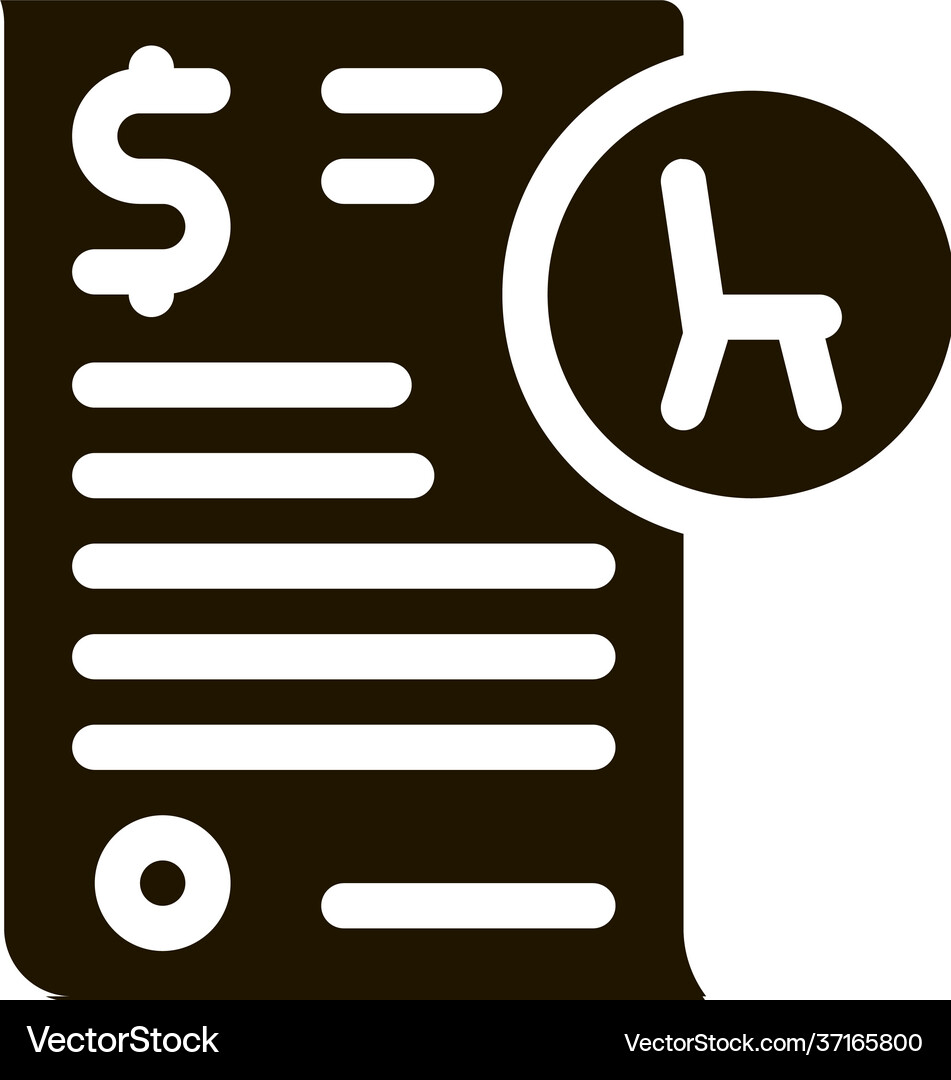 Buying agreement icon glyph Royalty Free Vector Image