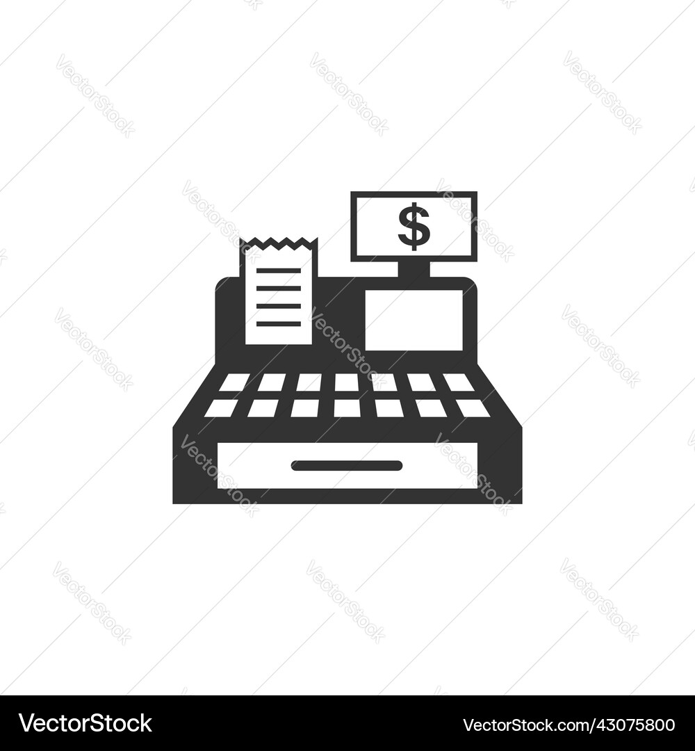 Cash machine icon in flat style electronic Vector Image