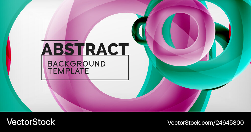 Colorful rings geometric abstract Royalty Free Vector Image