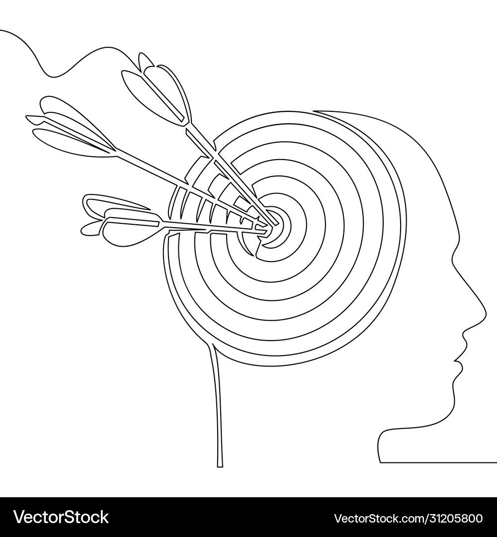 Continuous line drawing headhunting agency concept