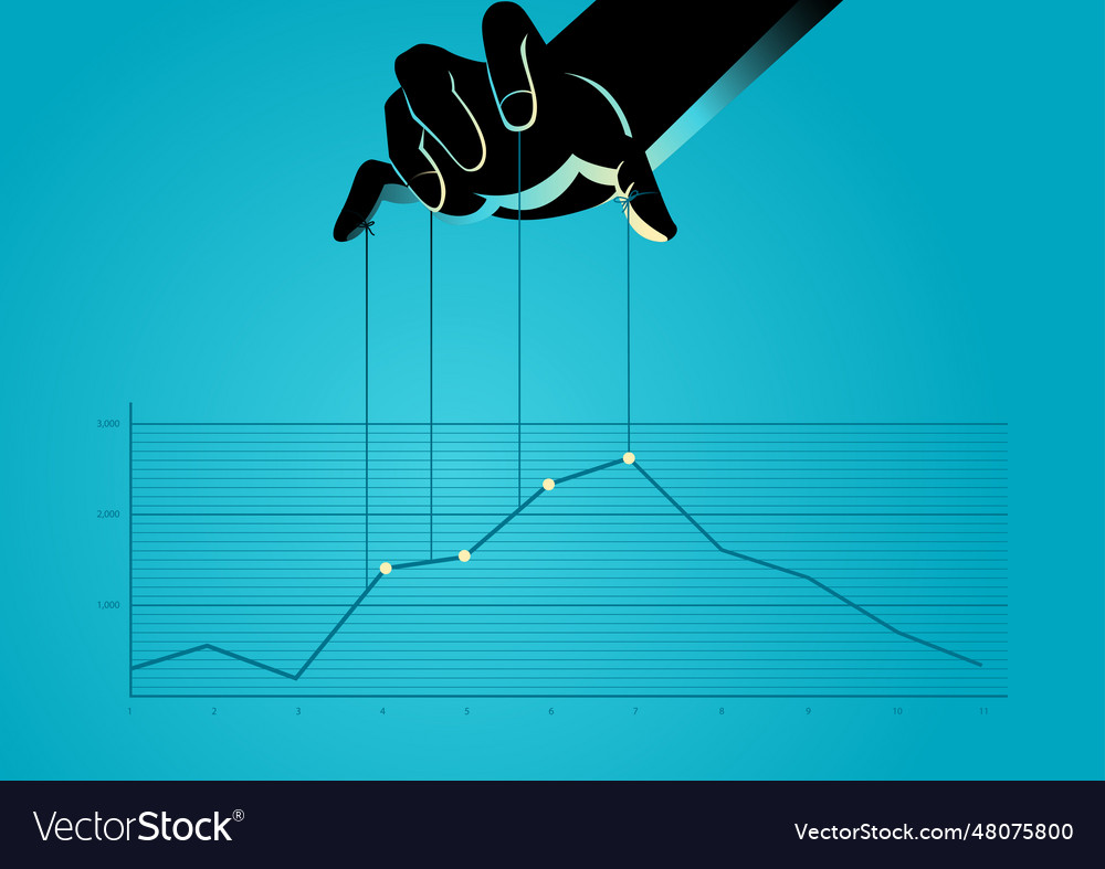 Controlling graphic chart Royalty Free Vector Image