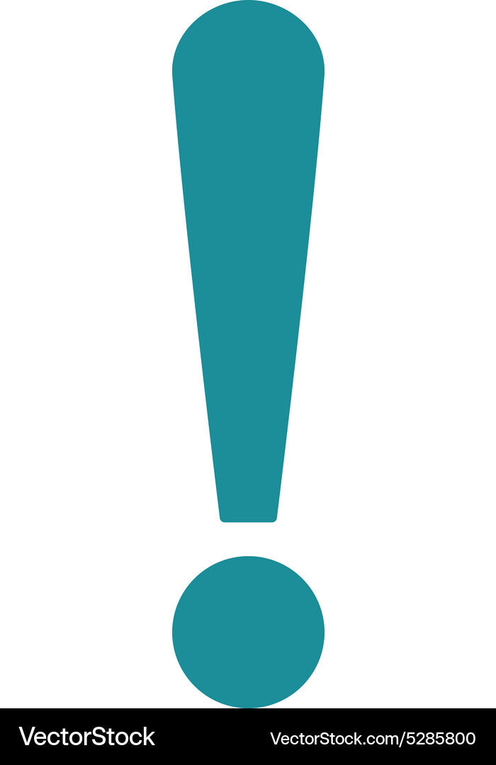 Exclamation Sign flat soft blue color icon Vector Image