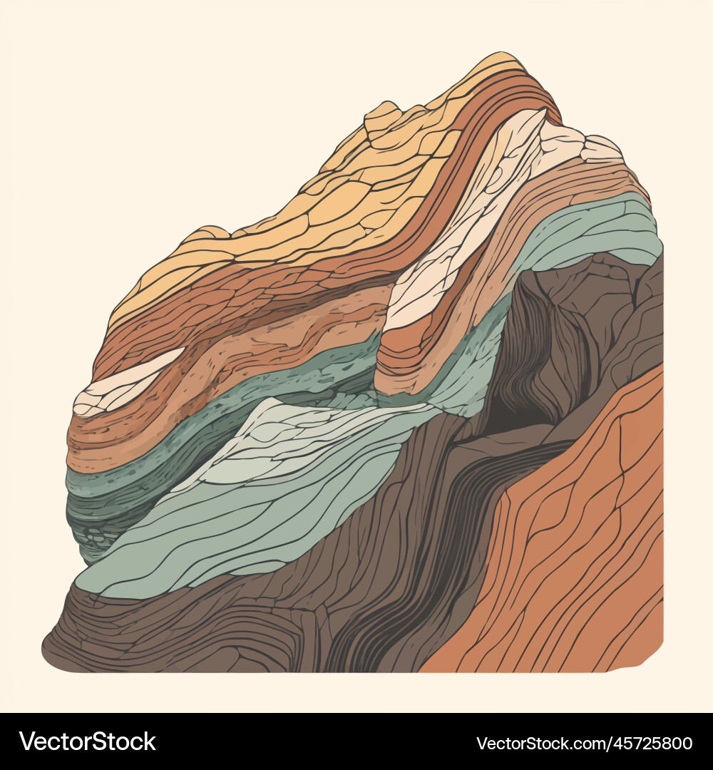 Geology theme rocky soil layers Royalty Free Vector Image