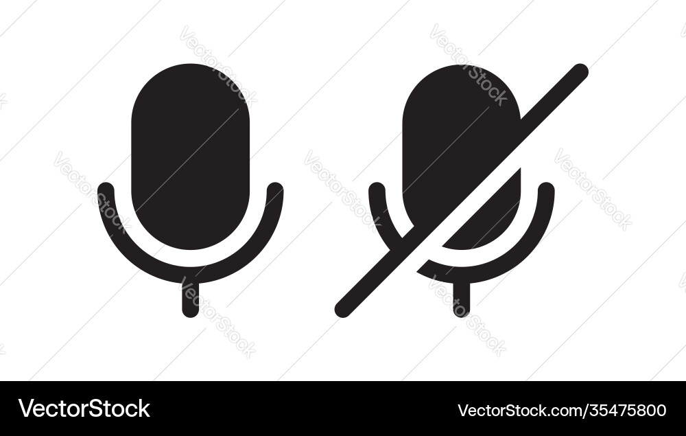 Microphone icon isolated on white background Vector Image