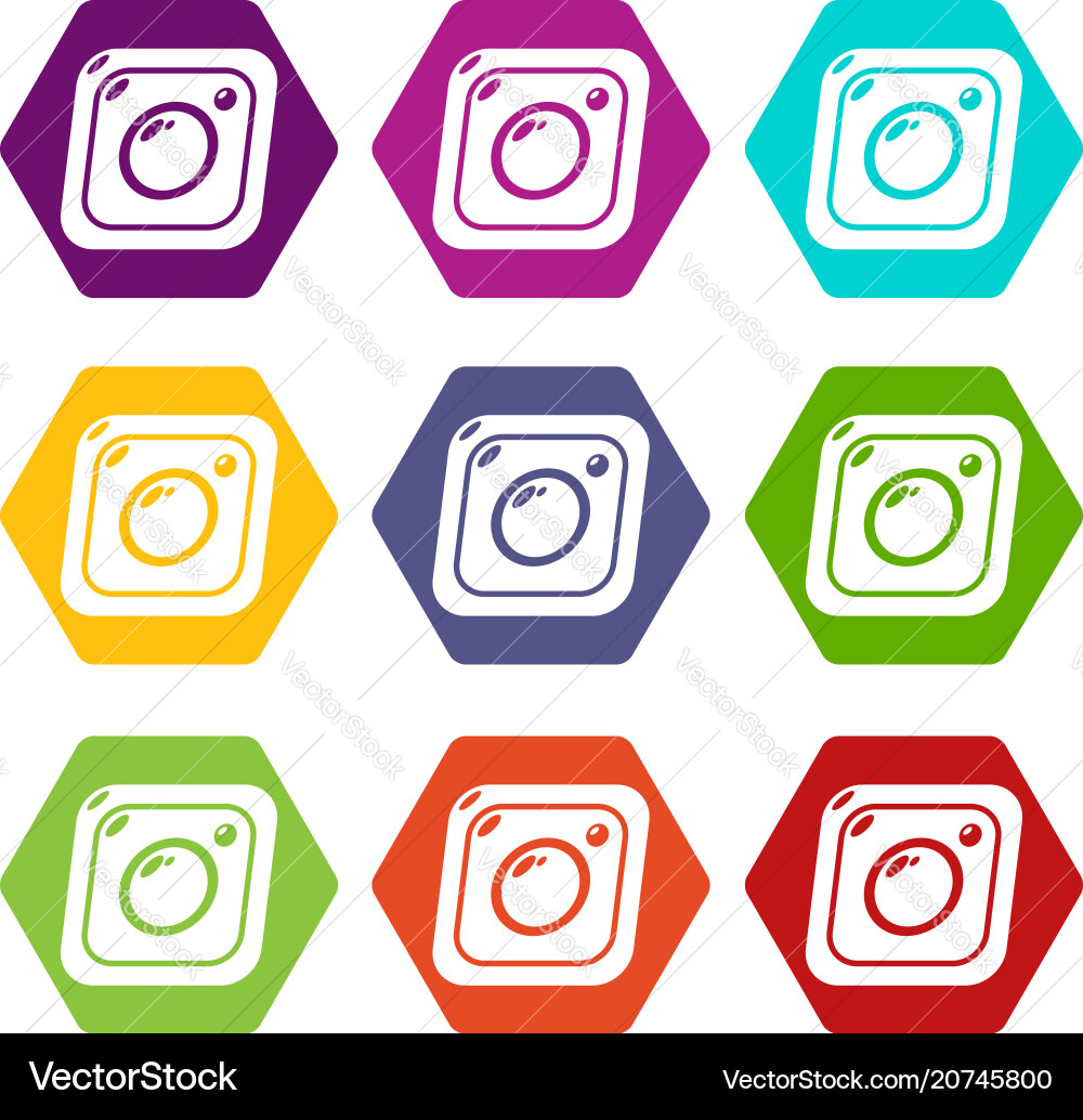 Photo icons set 9 Royalty Free Vector Image - VectorStock