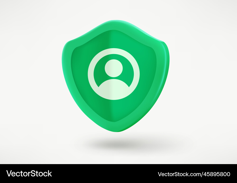Protected account concept with man silhouette 3d Vector Image