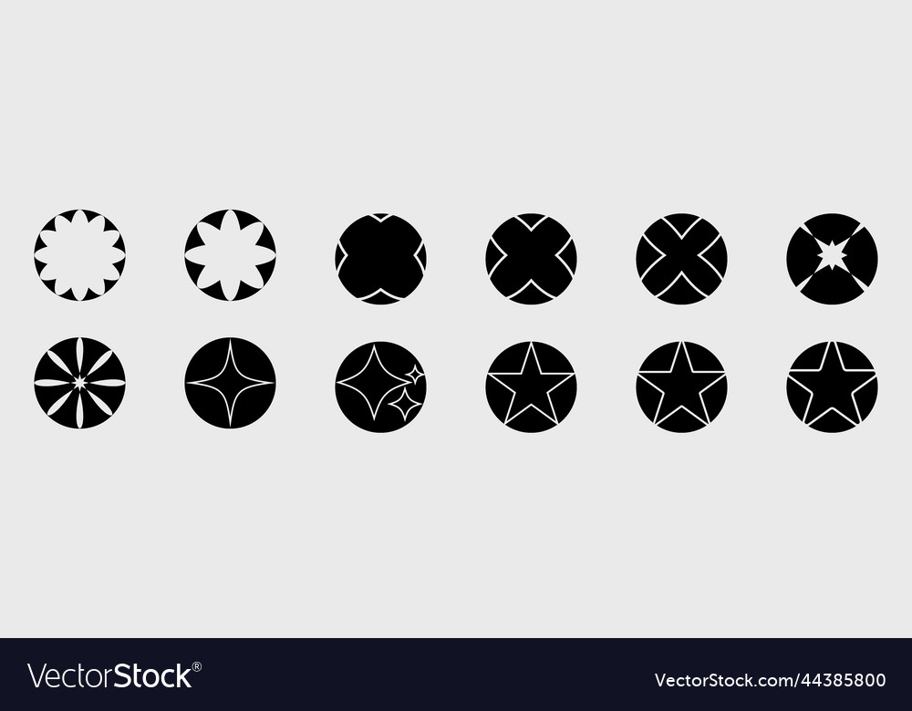 Retrofuturistic y2k geometry design elements Vector Image