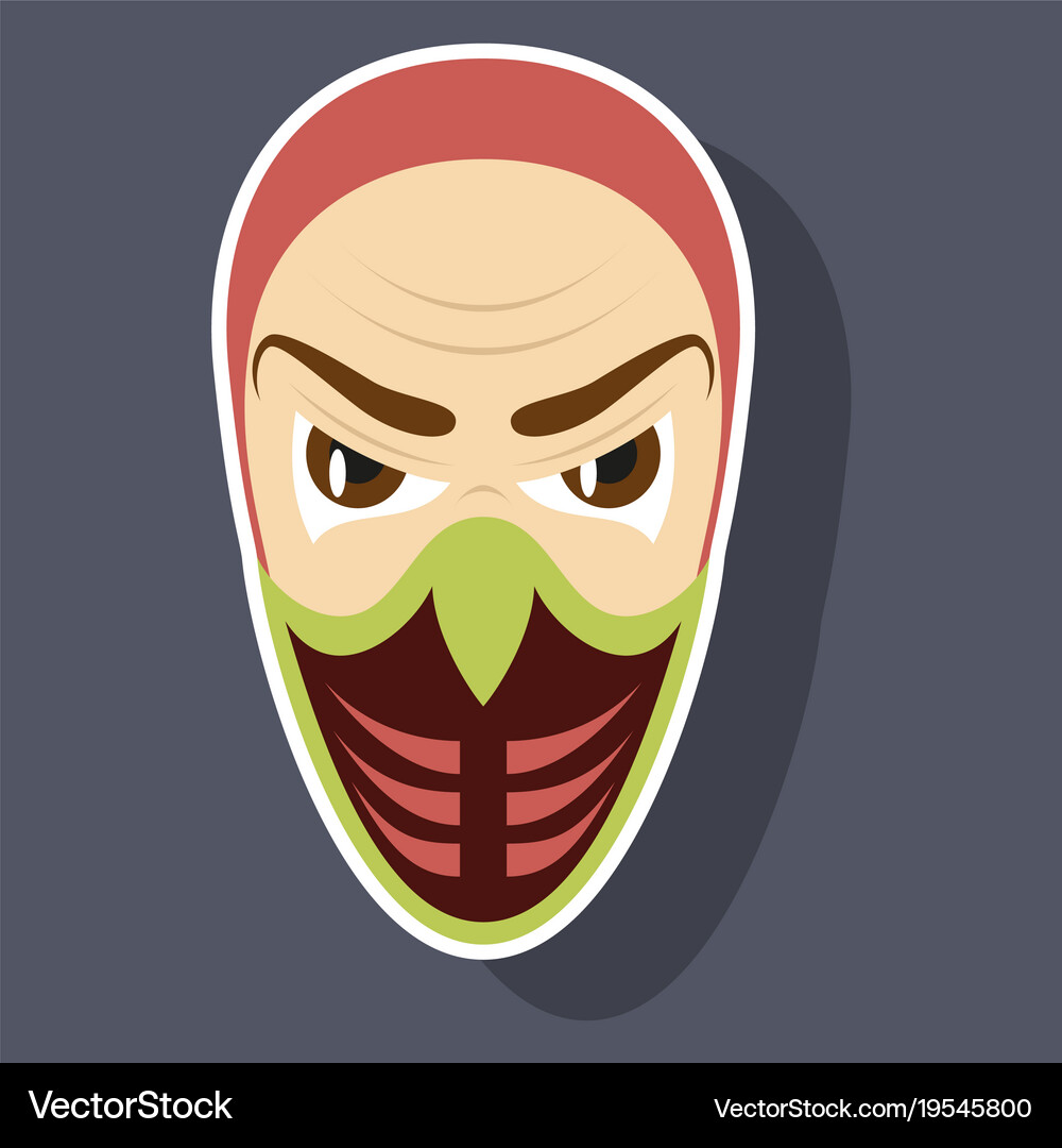 Superhero in action character icon Royalty Free Vector Image