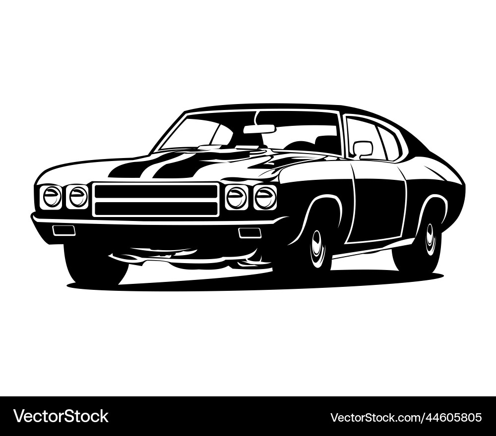 1970s chevrolet chevellec Royalty Free Vector Image