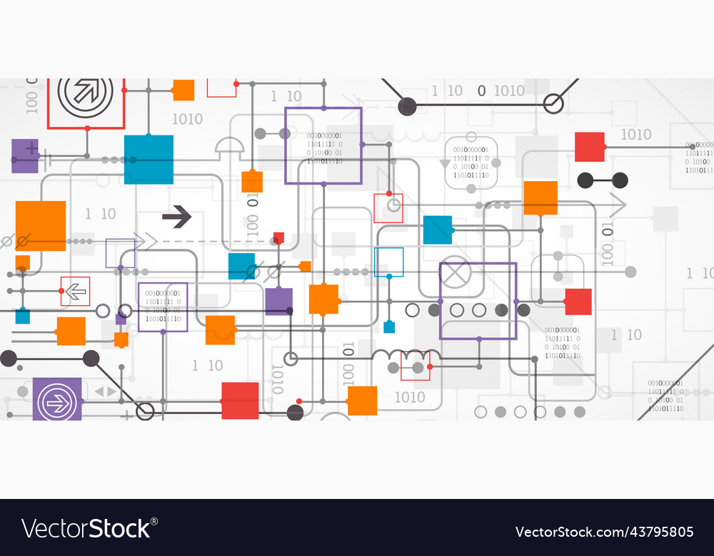Abstract technology concept circuit board high Vector Image