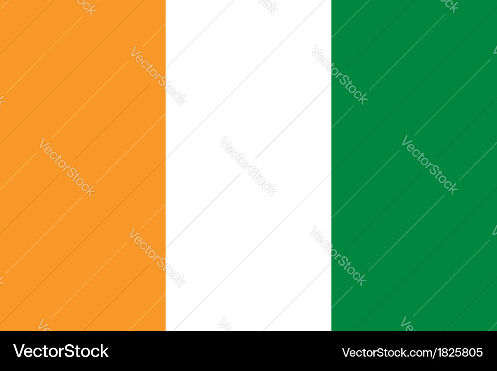 Cote d Ivoire flag Royalty Free Vector Image - VectorStock