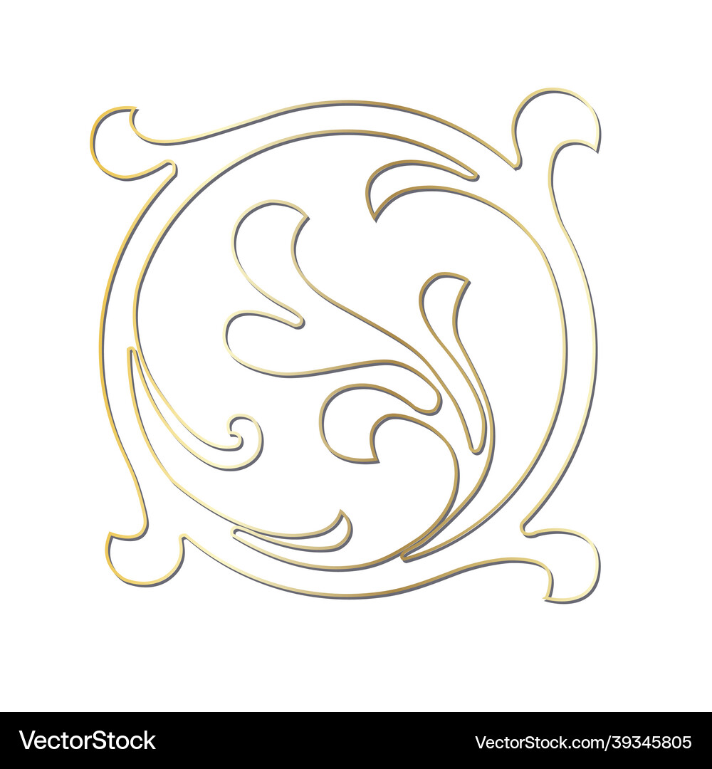 Damask vintage baroque scroll ornament Royalty Free Vector