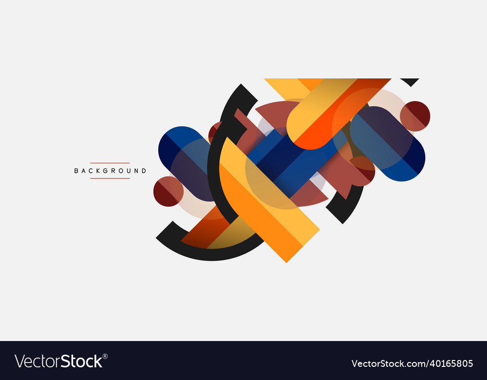 Geometric shapes composition abstract background Vector Image