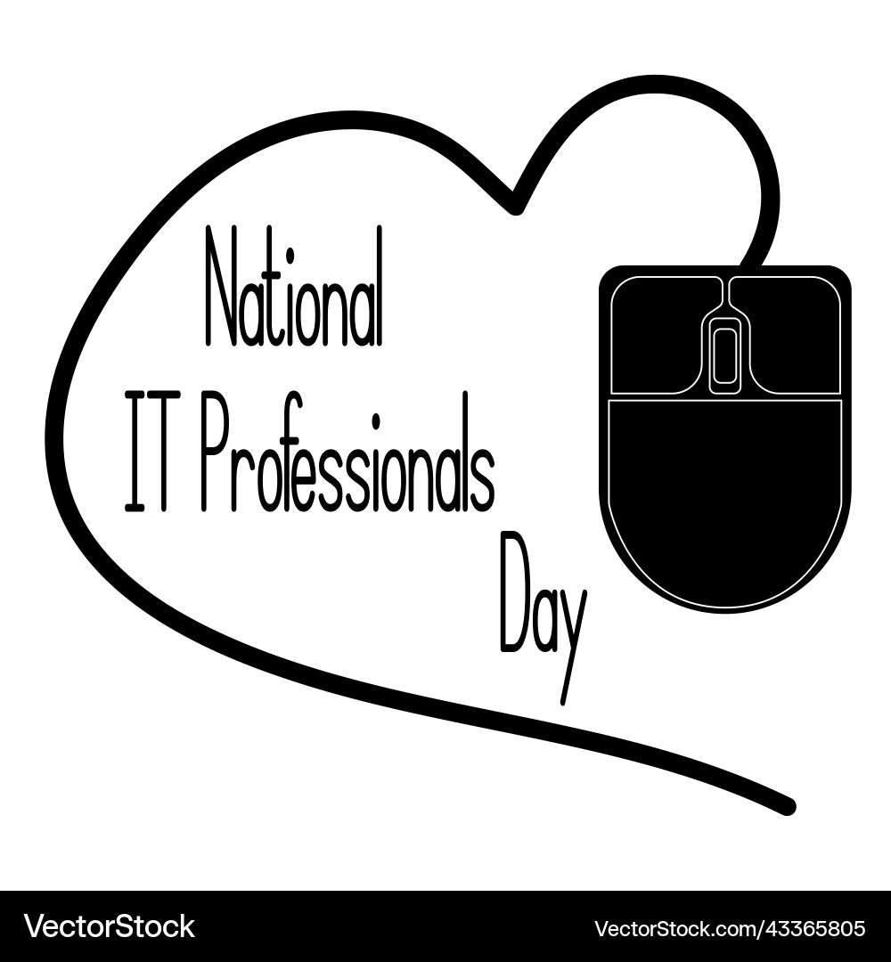 National it professionals day silhouette Vector Image