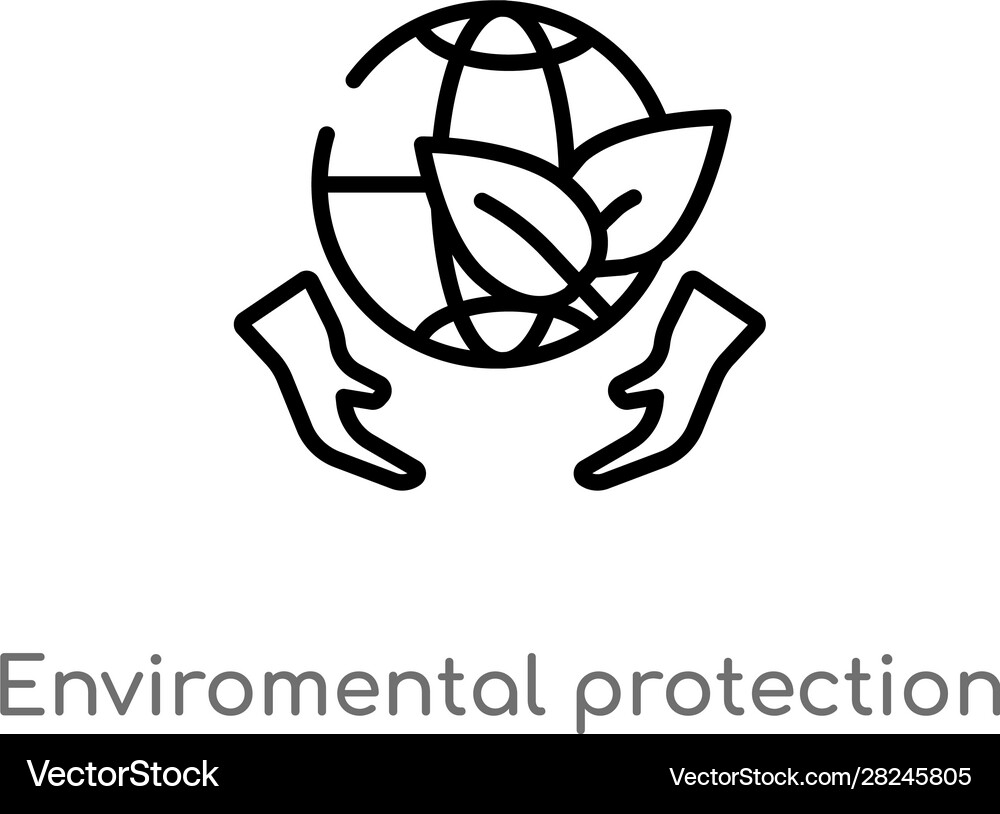 Outline environmental protection icon isolated Vector Image